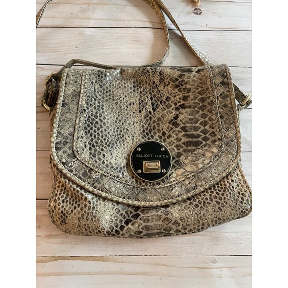 Elliott Lucca | Bags | Elliott Lucca Vintage Python Snakeskin Rojo Flap ...